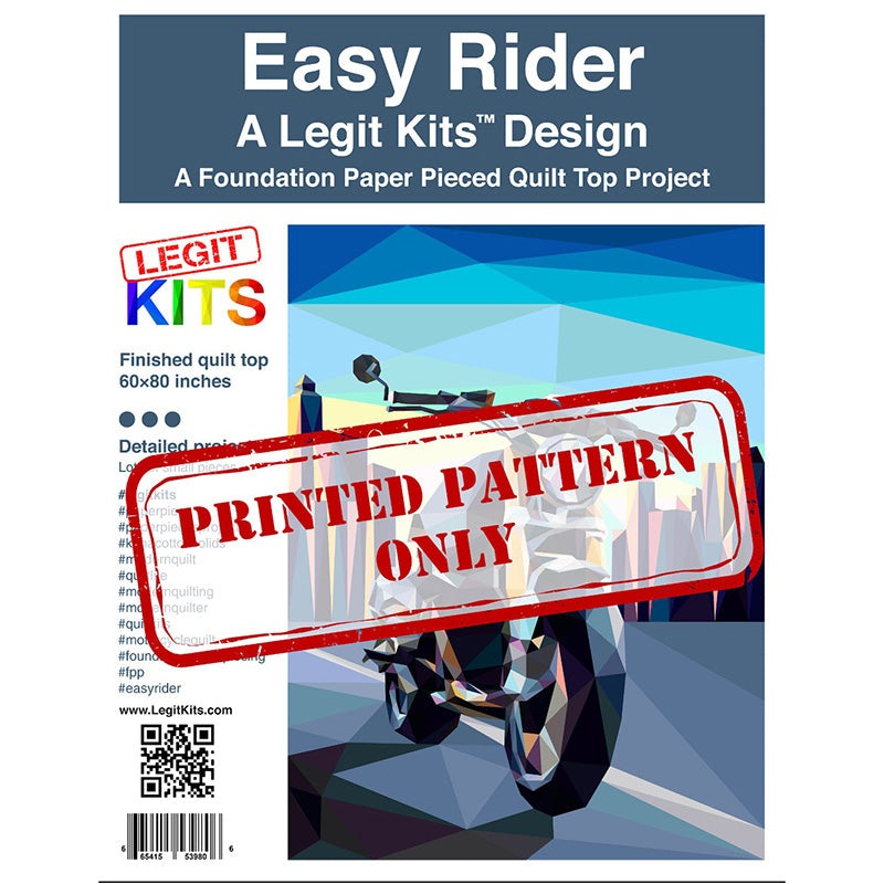 Easy Rider Foundation Paper Pieced Quilt Pattern by Legit Kits Design ...