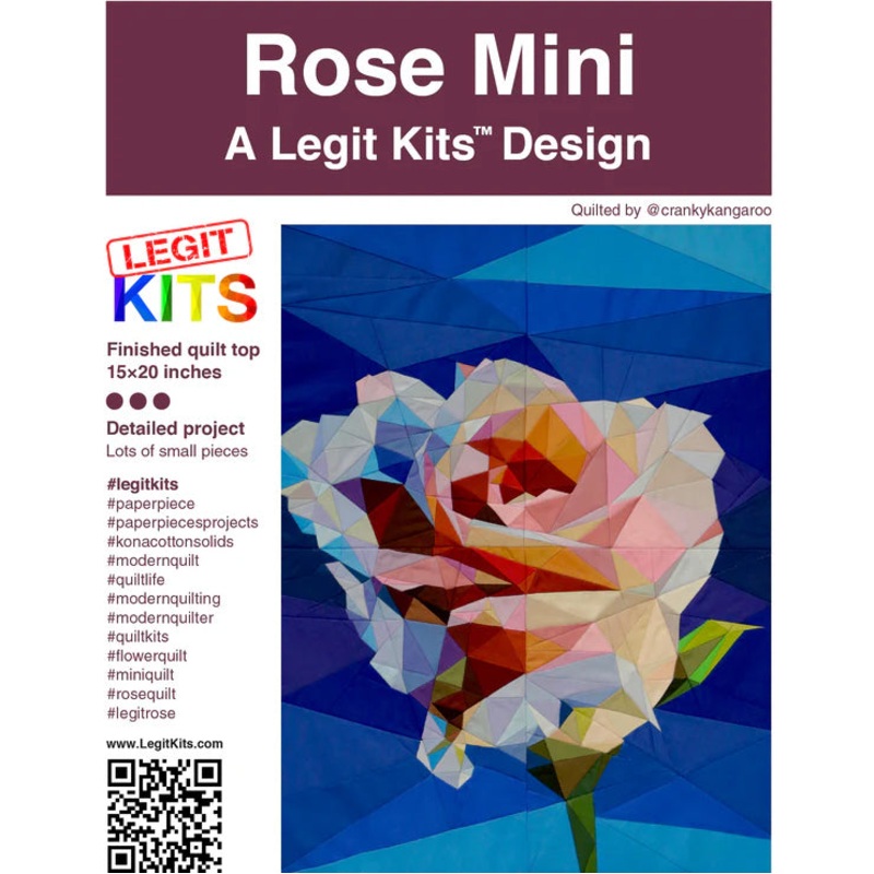 Rose Mini Foundation Paper Pieced Quilt Pattern by Legit Kits Design ...