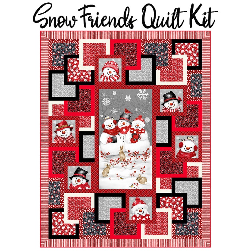 Snow Friends Quilt Kit with Snow Crew Flannel from Henry Glass ...