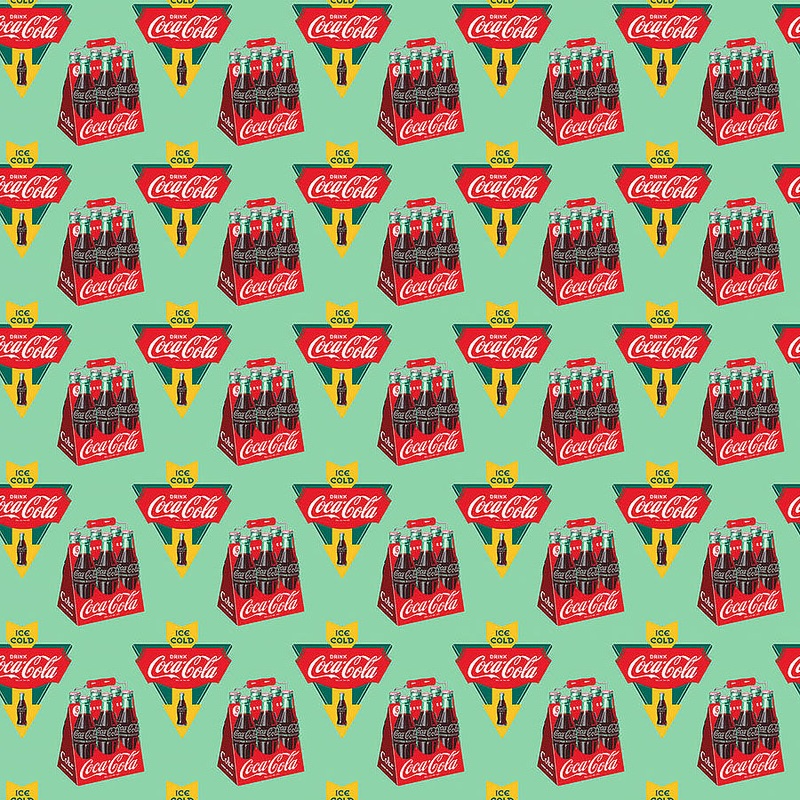 Coca-Cola Soda Packs Green - Quilting Fabrics, Sewing Tools, Embroidery ...