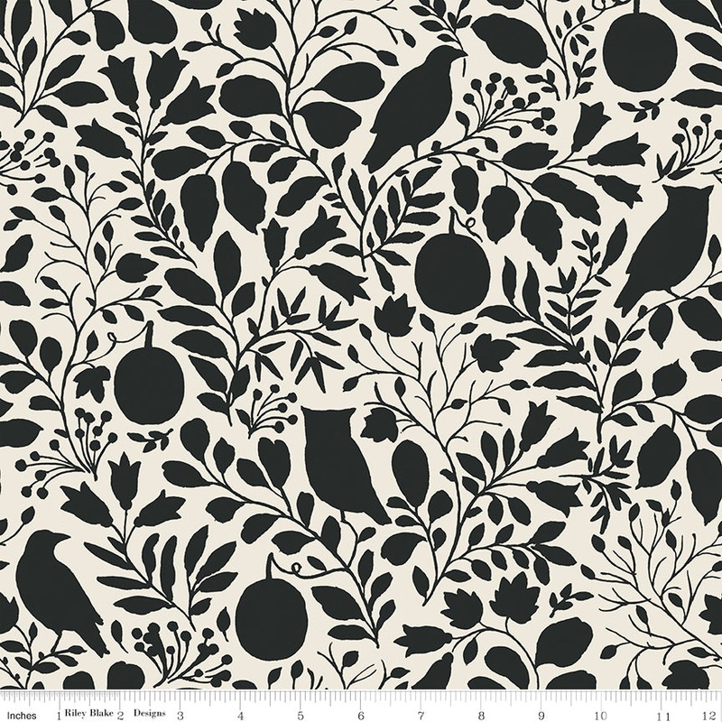 108" Wide Quilt Backing Trick or Treat Silhouette Cream - Quilting ...