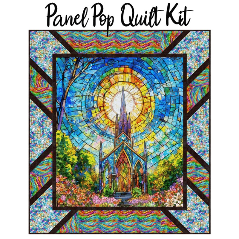 Panel Pop Quilt Kit with Faith in Full Color from Henry Glass ...