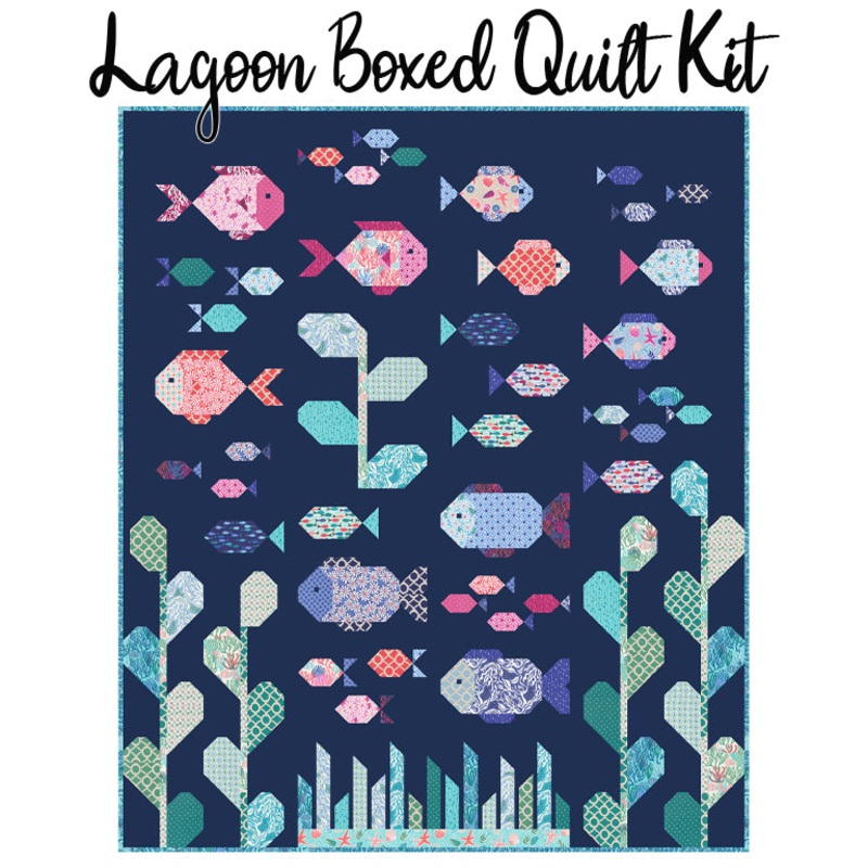 Lagoon Boxed Quilt Kit with Reef from Moda - Quilting Fabrics, Sewing ...