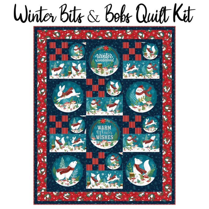 Winter Bits & Bobs Quilt Kit with Woodland Wishes from Northcott ...