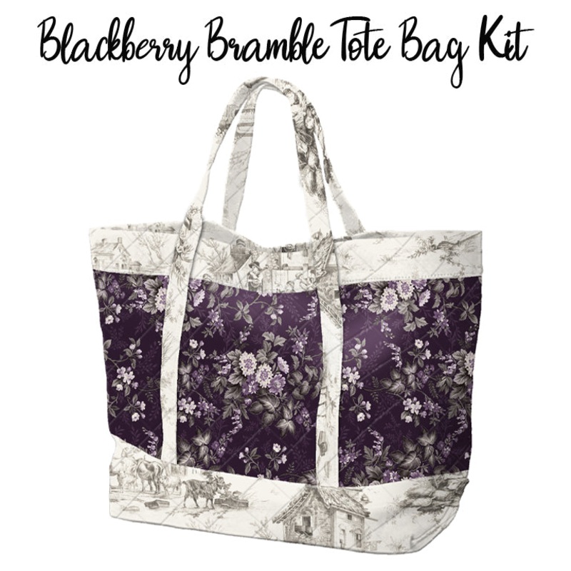 Blackberry Bramble Tote Bag Kit from Wilmington - Quilting Fabrics ...