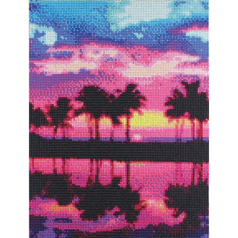 Palm Tree Sunset Diamond Painting Kit-CD212301905 01 Multi - Quilting ...