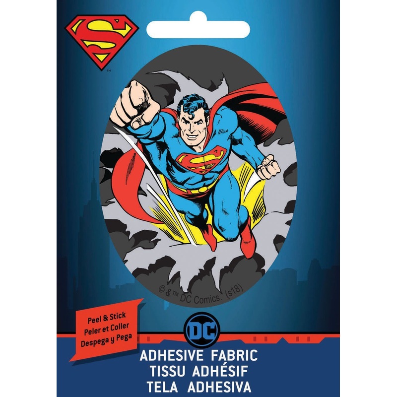 DC Comics Superman Tear Adhesive Fabric Badge 01 Multi - Quilting ...