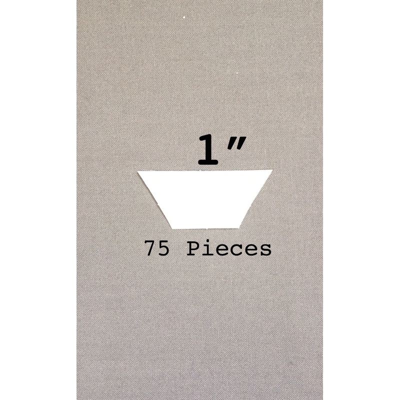 1-in Half Hexagon Paper Pieces 75 count - Quilting Fabrics, Sewing ...
