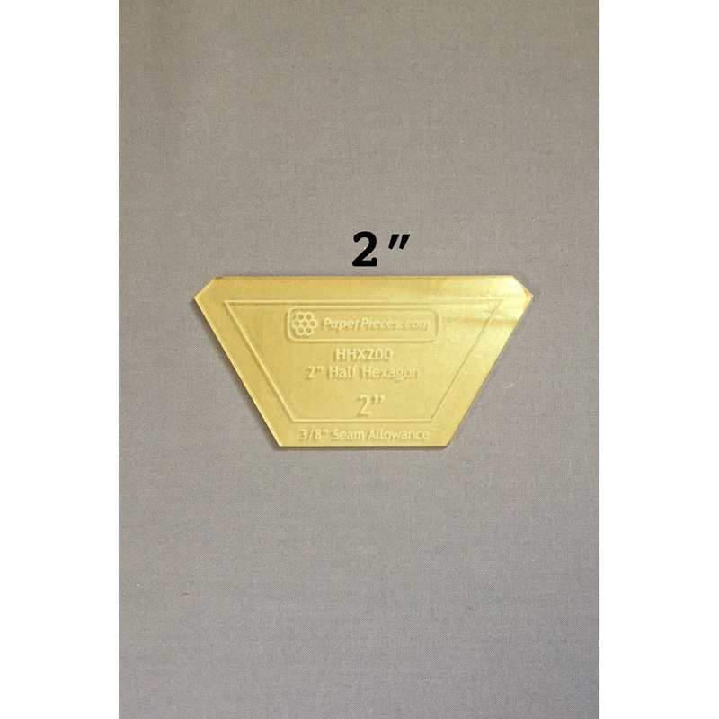 2-in Half Hexagon Acrylic Template - Quilting Fabrics, Sewing Tools ...