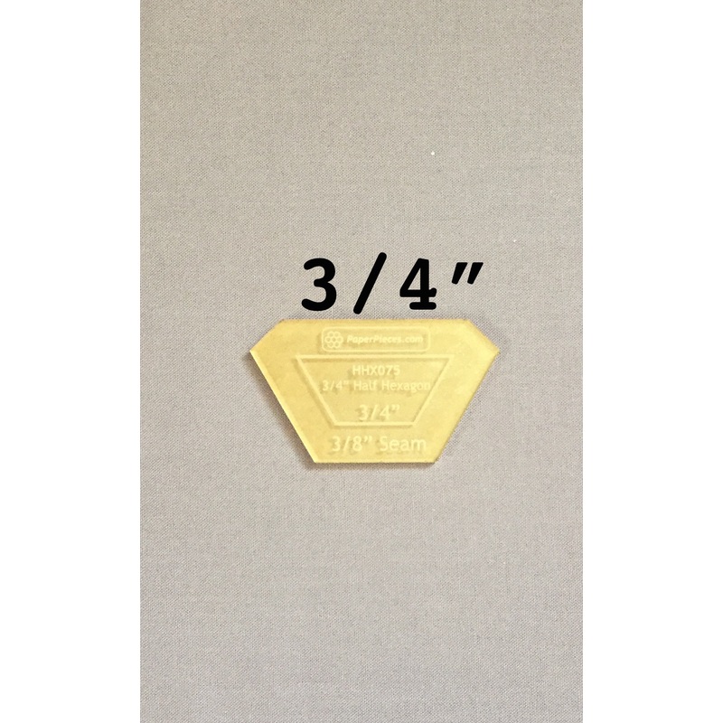 3/4-in Half Hexagon Acrylic Template - Quilting Fabrics, Sewing Tools ...