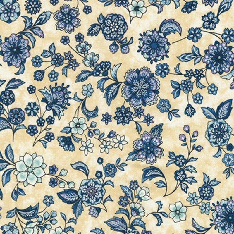 Calista Pearl Cream Blue - Quilting Fabrics, Sewing Tools, Embroidery ...