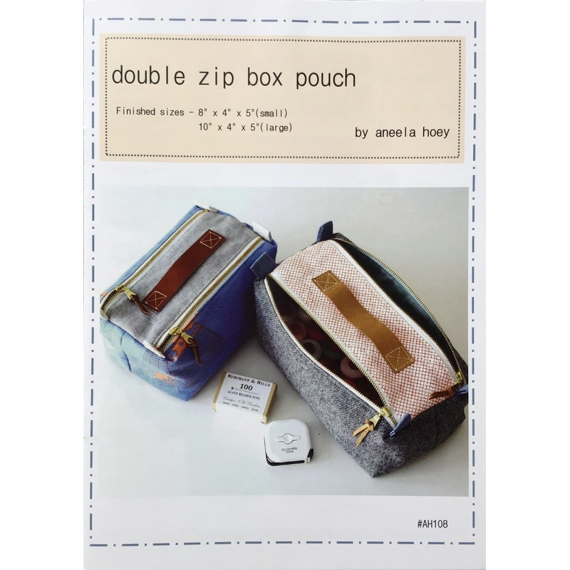 Double Zip Box Pouch - Quilting Fabrics, Sewing Tools, Embroidery ...